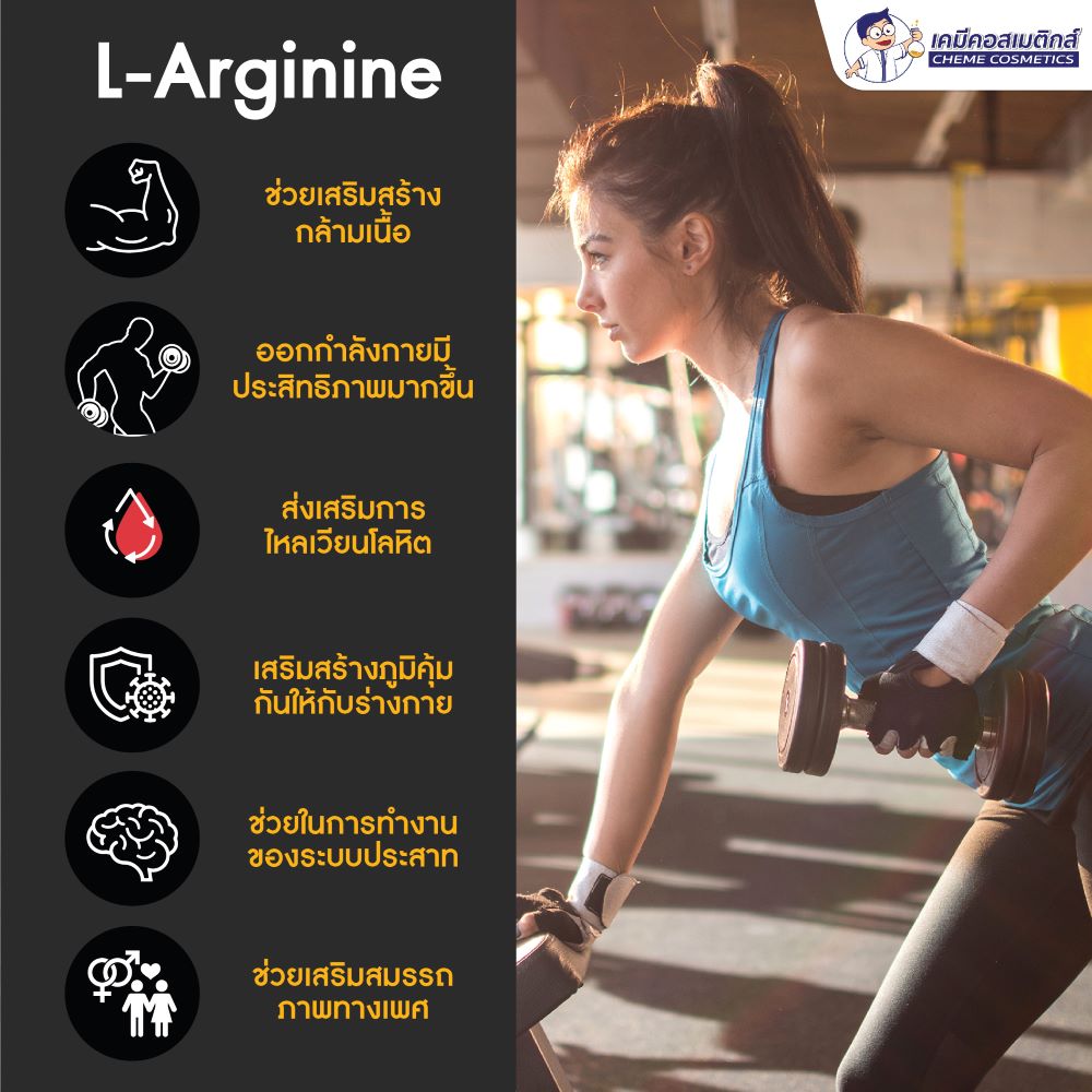 L-Arginine (Free Base) แอล-อาร์จินีน กรดอะมิโนช่วยในการสร้างโปรตีน ...